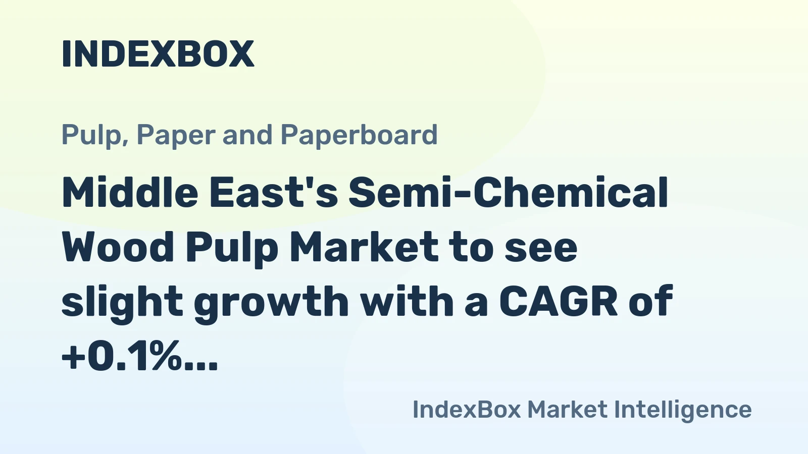 Middle East's Semi-Chemical Wood Pulp Market to see slight growth with a CAGR of +0.1% from 2024 to 2035