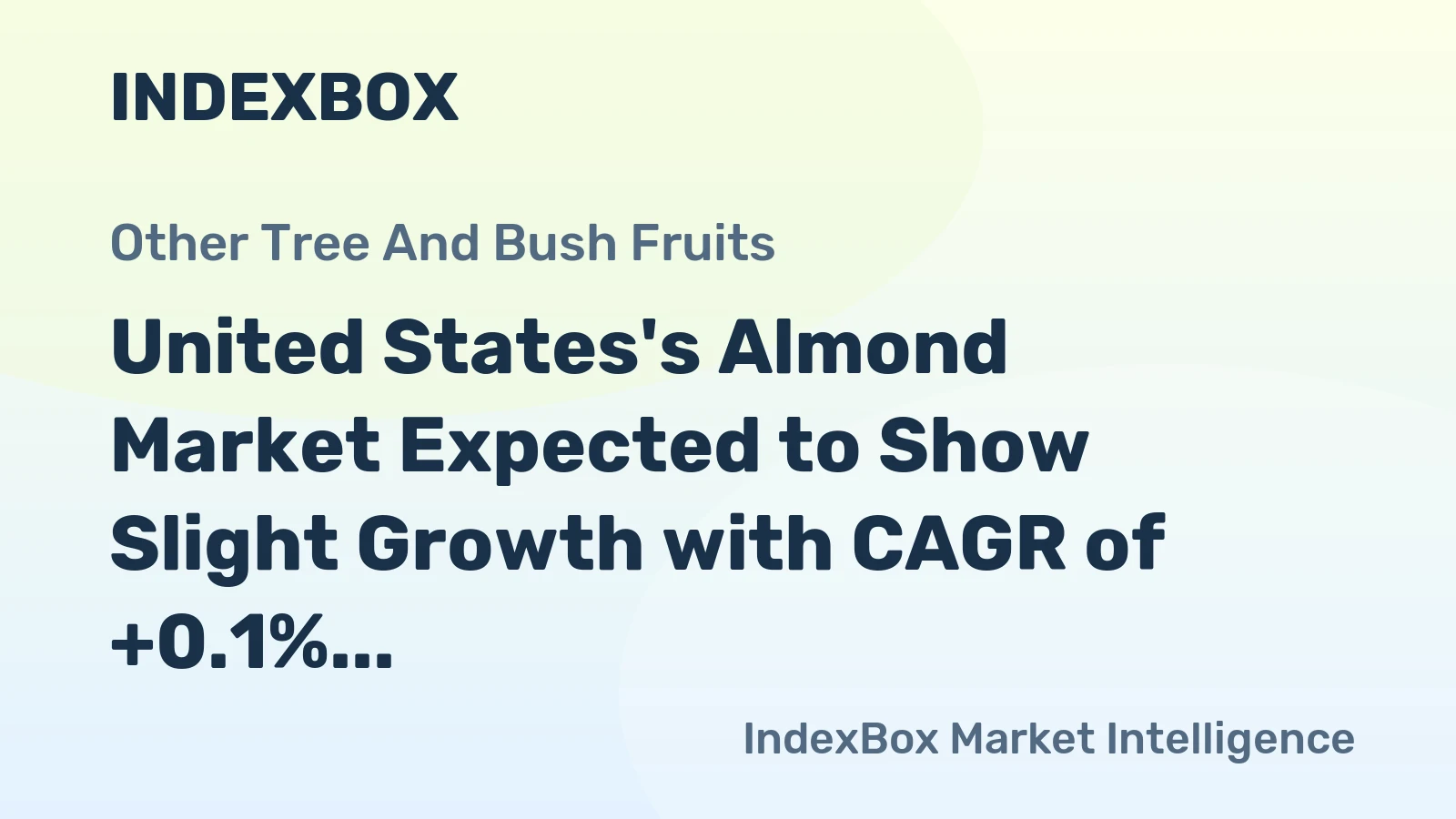 United States's Almond Market Expected to Show Slight Growth with CAGR of +0.1%