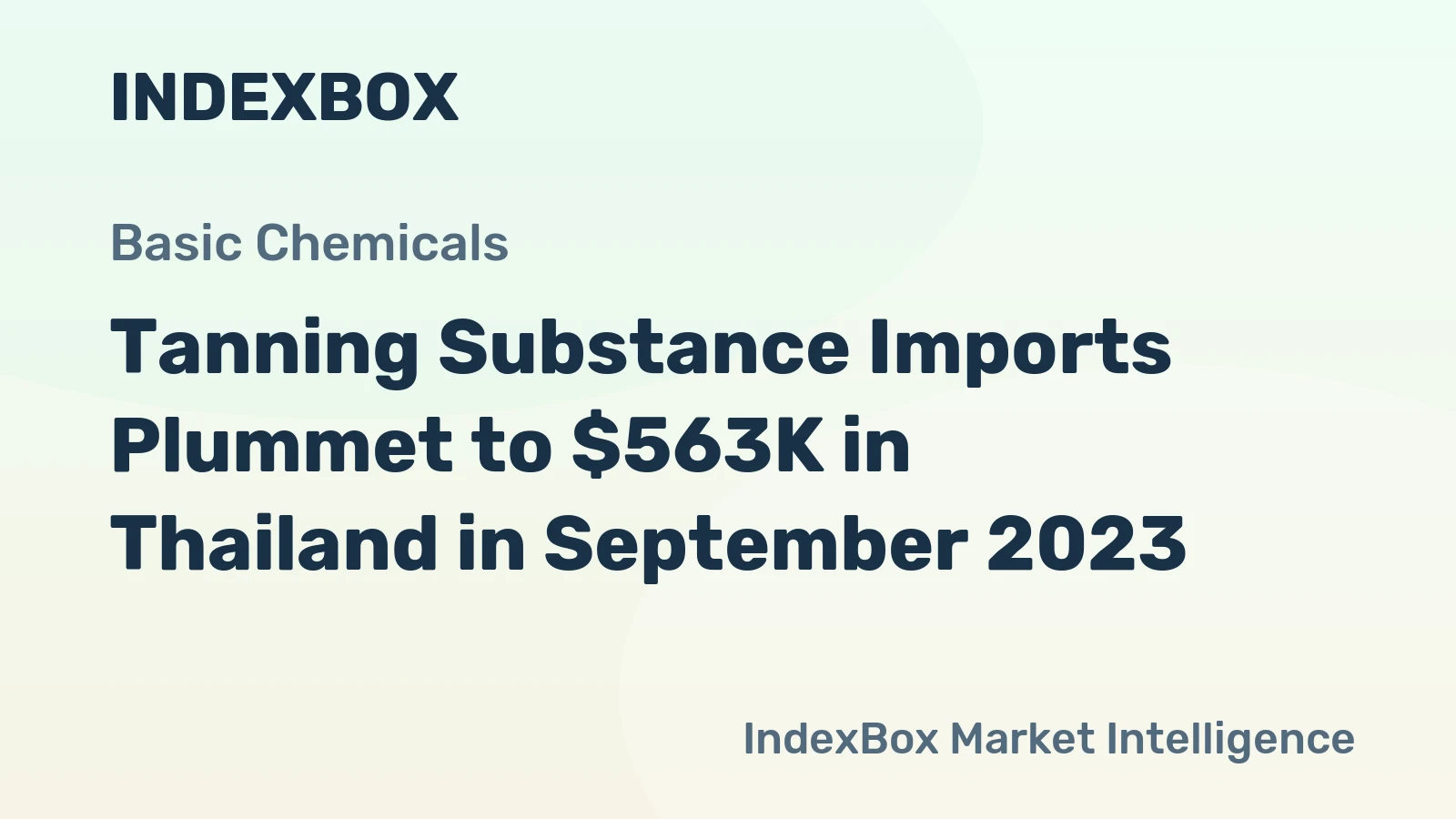 Tanning Substance Imports Plummet to $563K in Thailand in September 2023