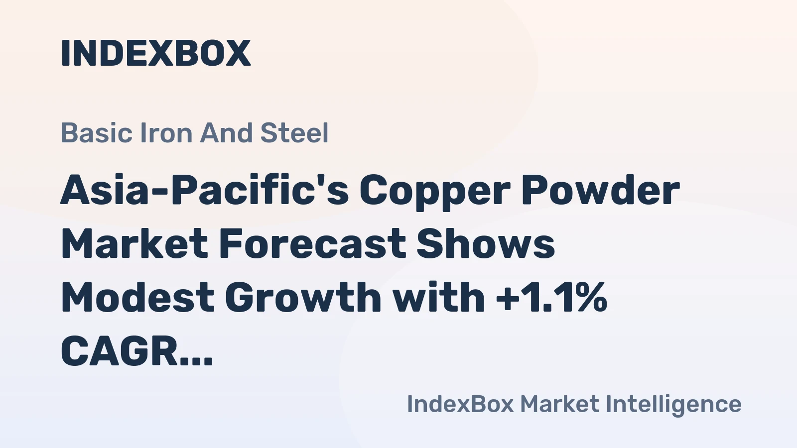 Asia-Pacific's Copper Powder Market Forecast Shows Modest Growth with +1.1% CAGR in Value Through 2035