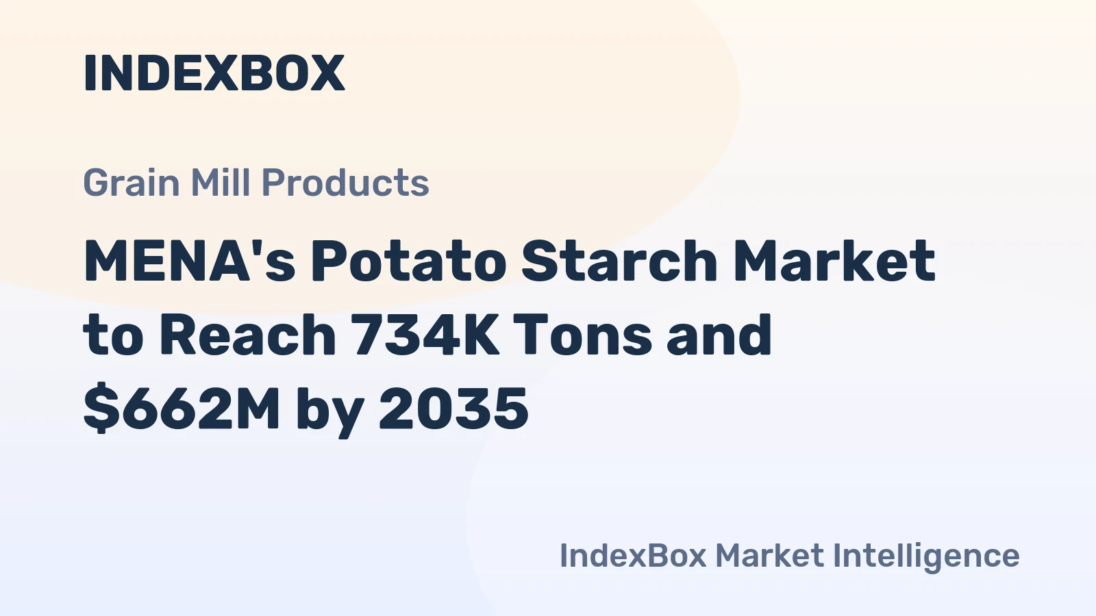 MENA's Potato Starch Market to Reach 734K Tons and $662M by 2035
