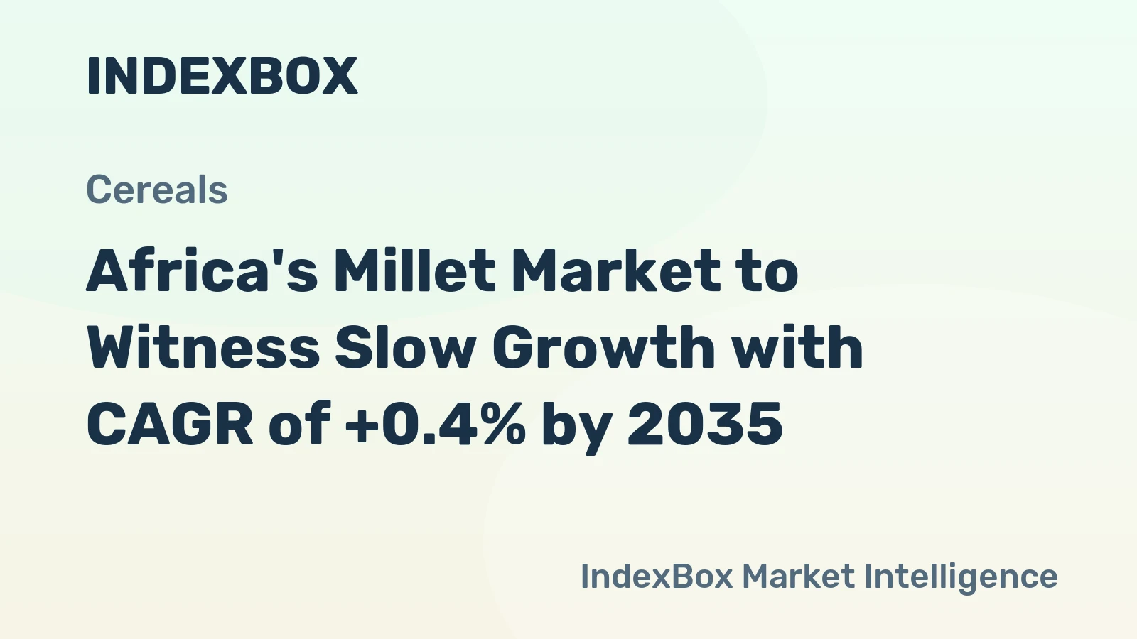Africa's Millet Market to Witness Slow Growth with CAGR of +0.4% by 2035