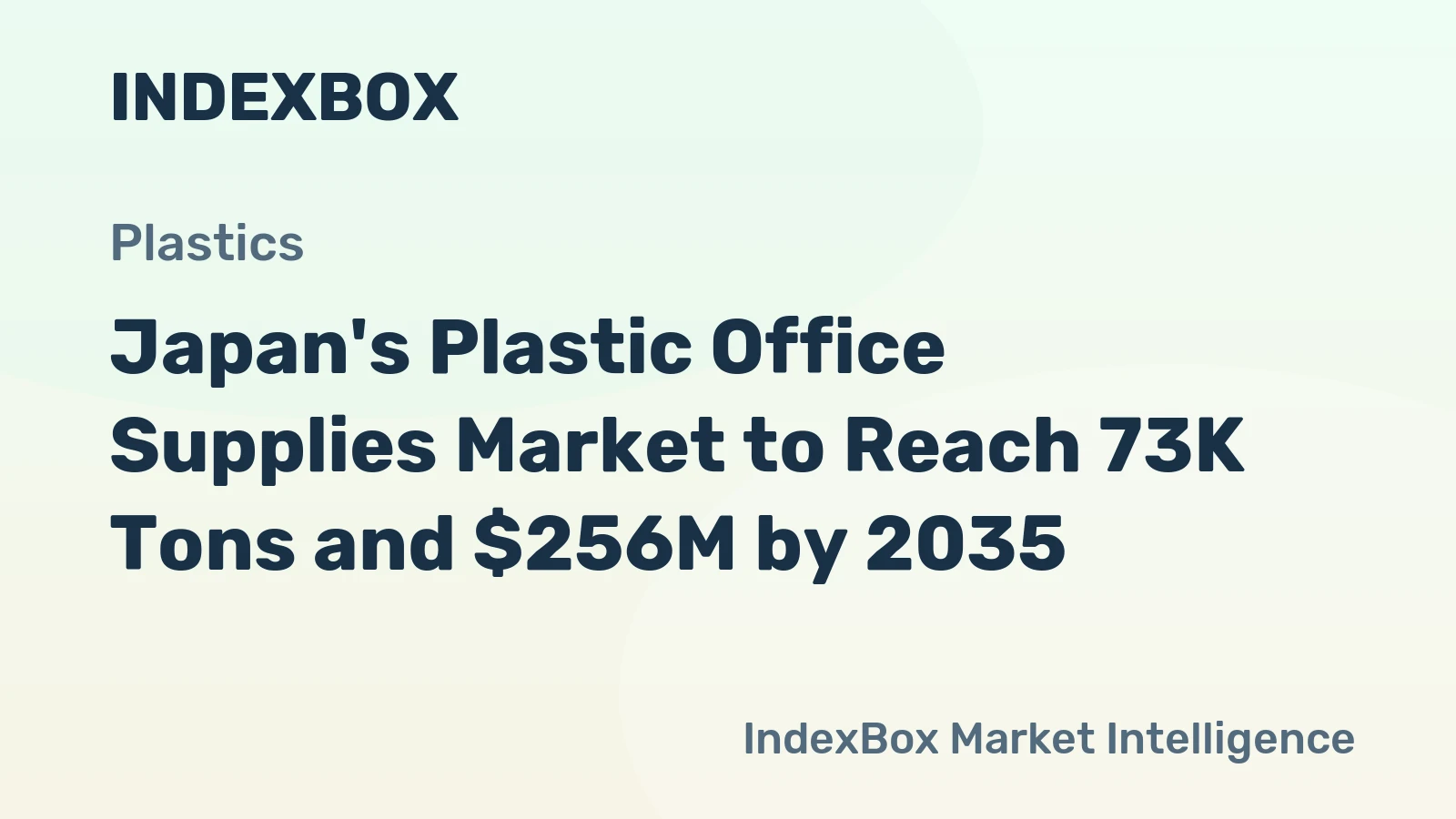 Japan's Plastic Office Supplies Market to Reach 73K Tons and $256M by 2035