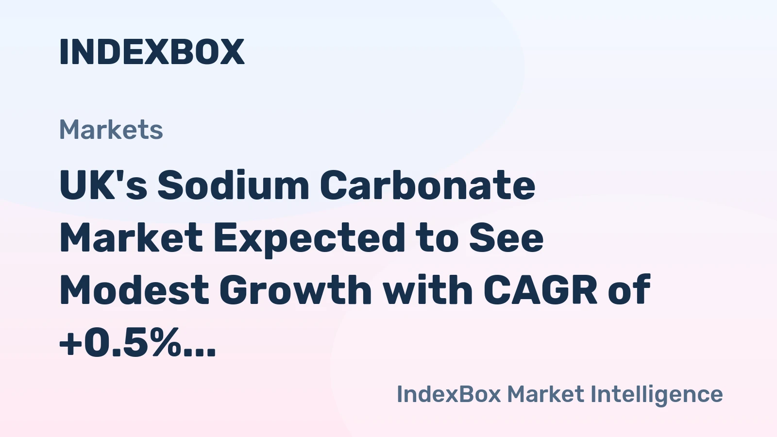UK's Sodium Carbonate Market Expected to See Modest Growth with CAGR of +0.5% by 2035