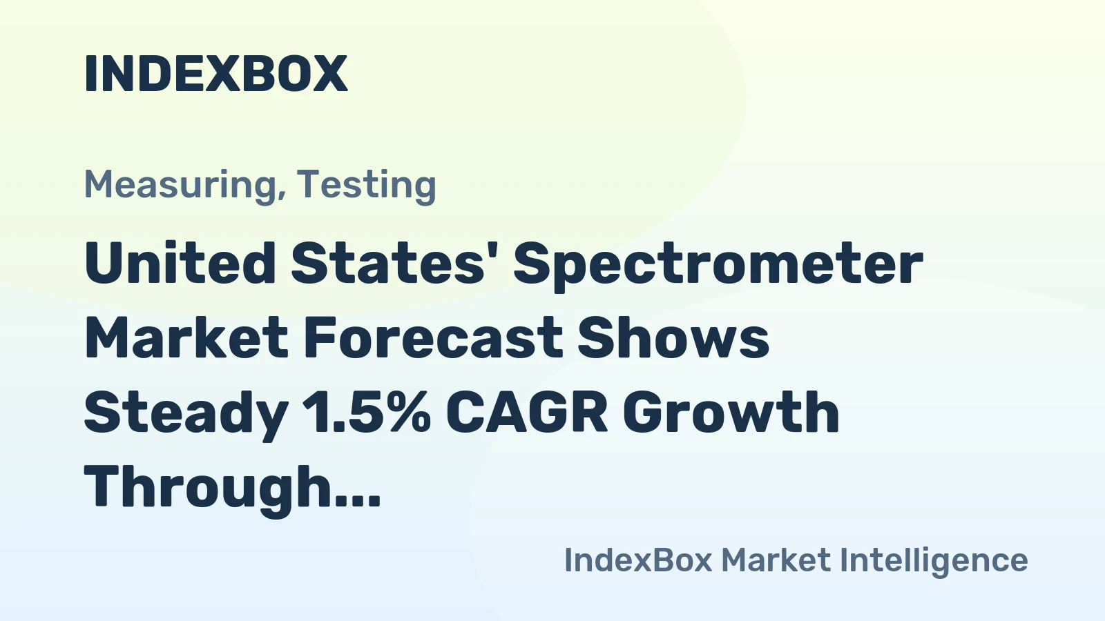 United States' Spectrometer Market Forecast Shows Steady 1.5% CAGR Growth Through 2035