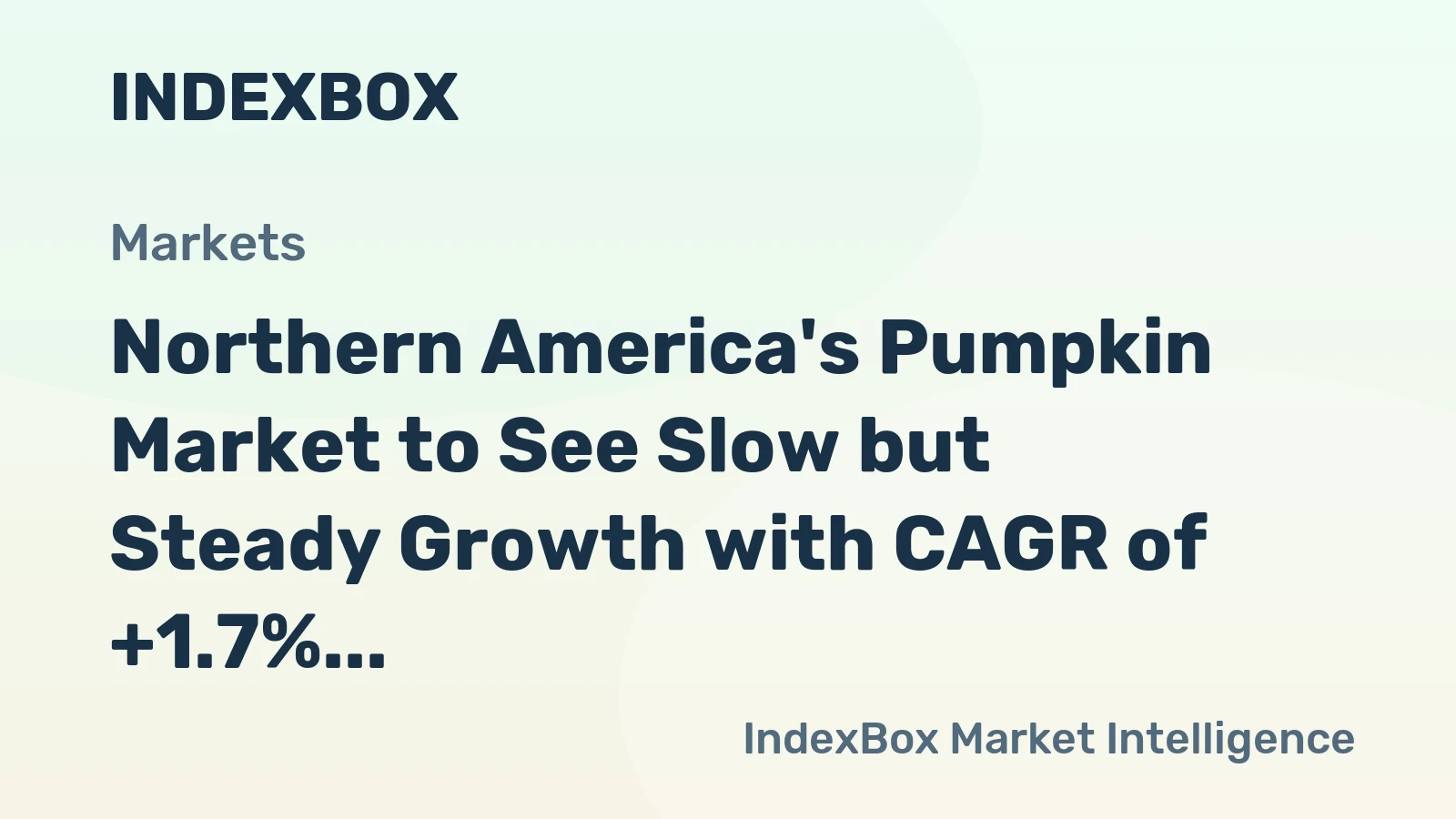 Northern America's Pumpkin Market to See Slow but Steady Growth with CAGR of +1.7%