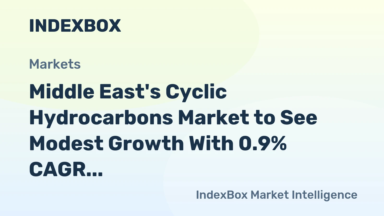 Middle East's Cyclic Hydrocarbons Market to See Modest Growth With 0.9% CAGR Through 2035