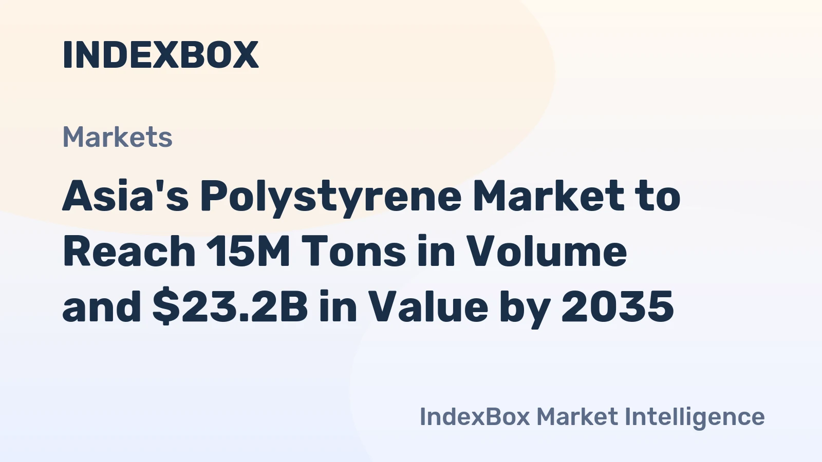 Asia's Polystyrene Market to Reach 15M Tons in Volume and $23.2B in Value by 2035