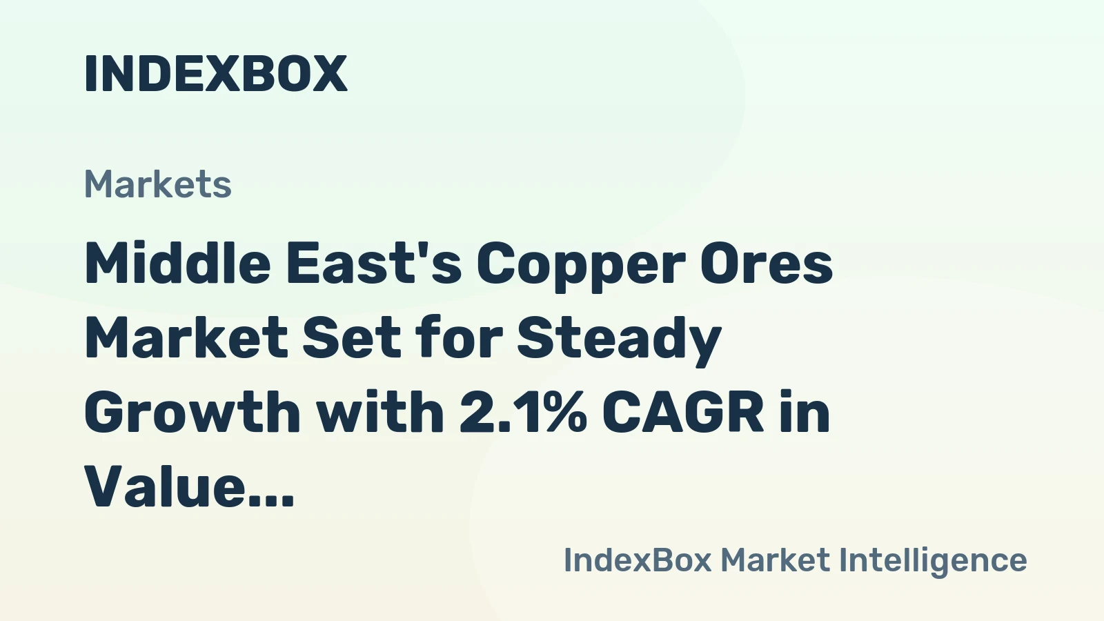 Middle East's Copper Ores Market Set for Steady Growth with 2.1% CAGR in Value Through 2035