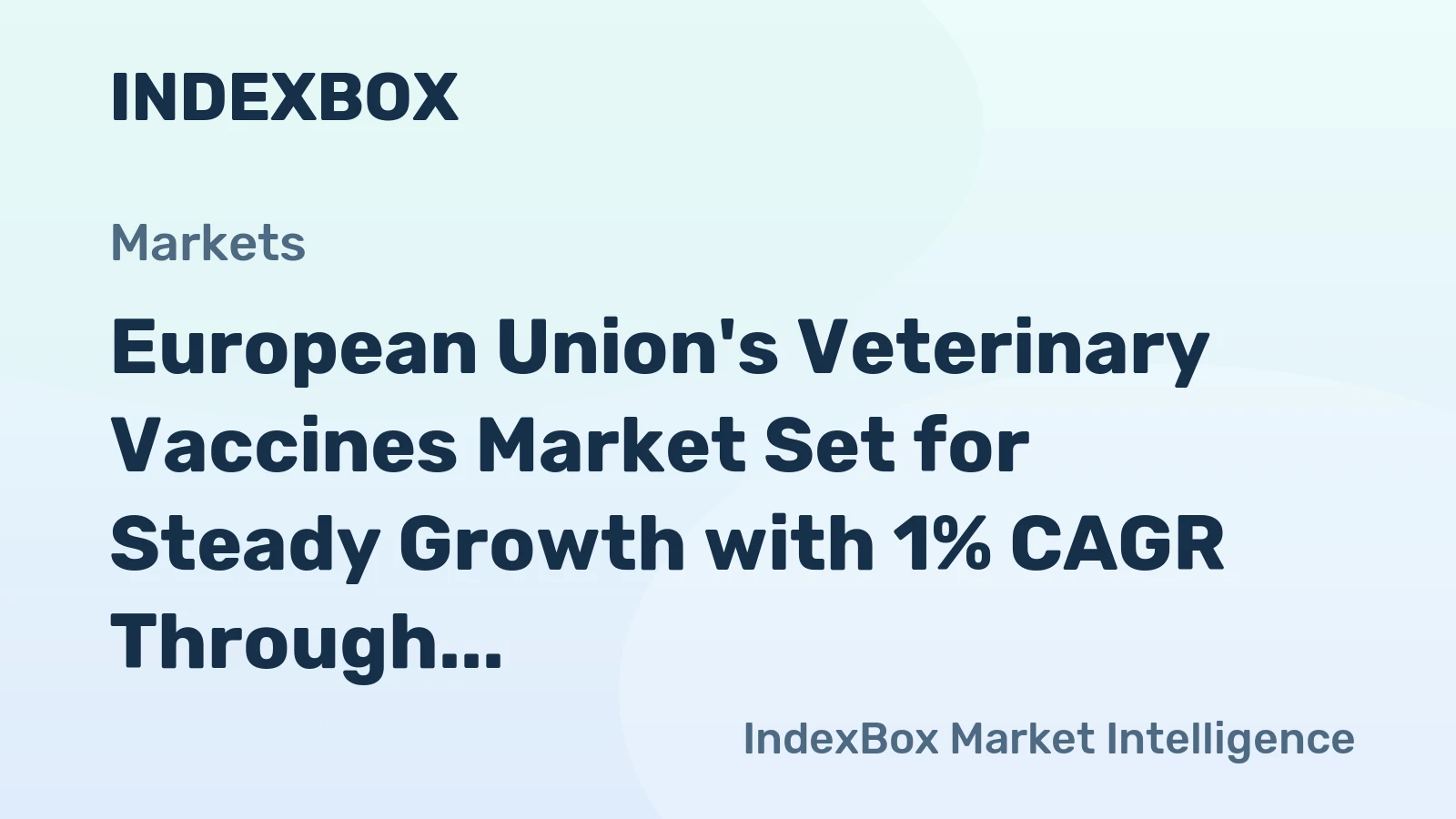 European Union's Veterinary Vaccines Market Set for Steady Growth with 1% CAGR Through 2035