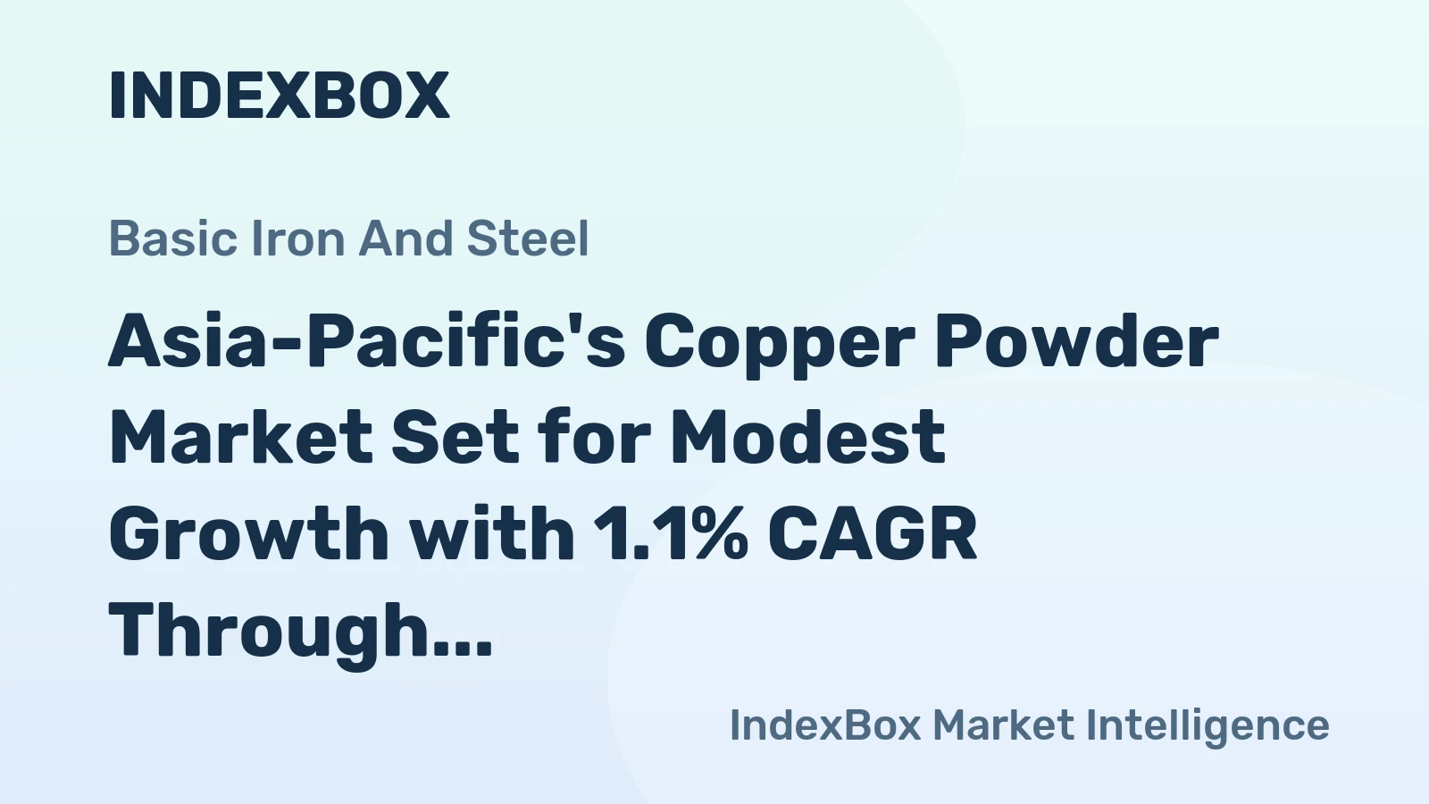 Asia-Pacific's Copper Powder Market Set for Modest Growth with 1.1% CAGR Through 2035