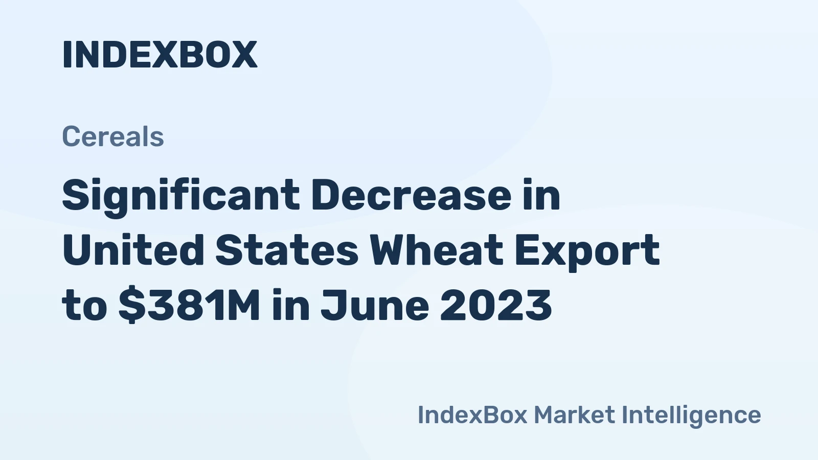 Significant Decrease in United States Wheat Export to $381M in June 2023