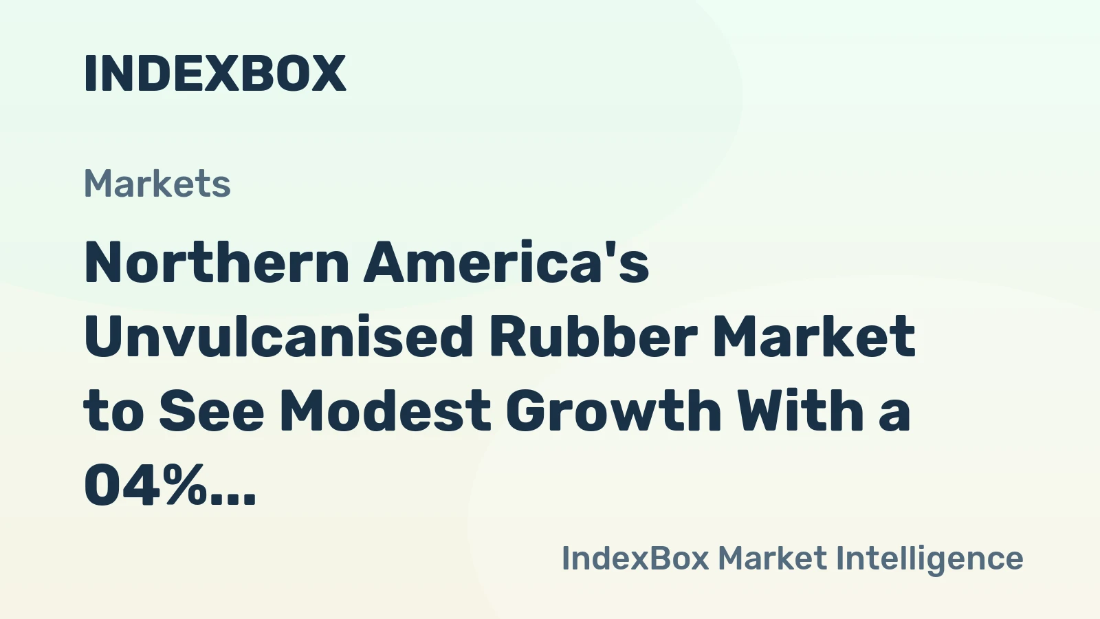 Northern America's Unvulcanised Rubber Market to See Modest Growth With a 04% CAGR Through 2035