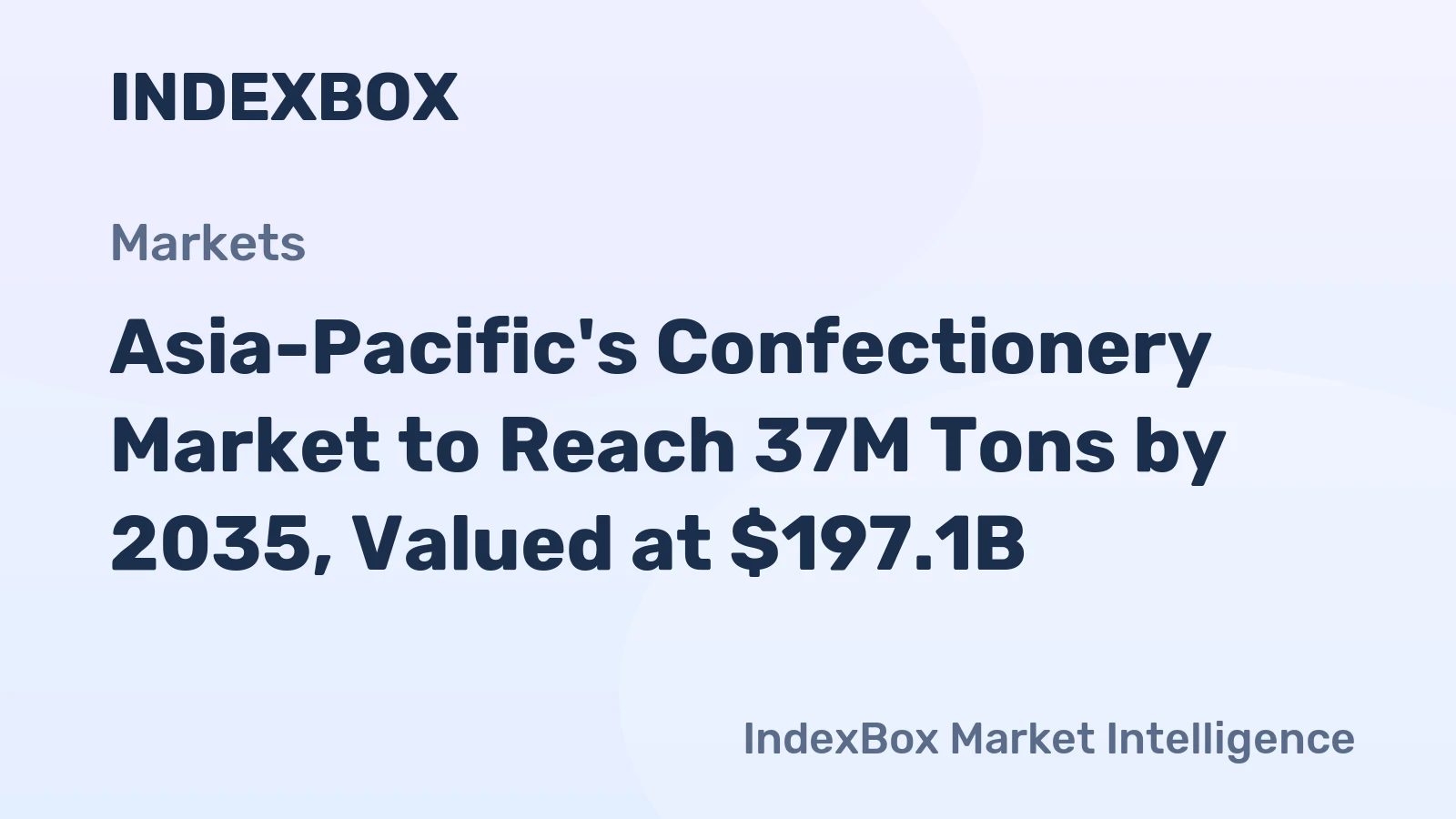 Asia-Pacific's Confectionery Market to Reach 37M Tons by 2035, Valued at $197.1B