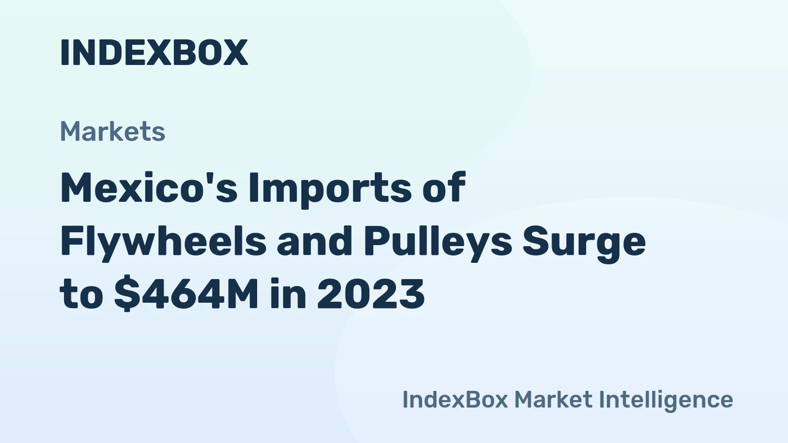 Mexico's Imports of Flywheels and Pulleys Surge to $464M in 2023