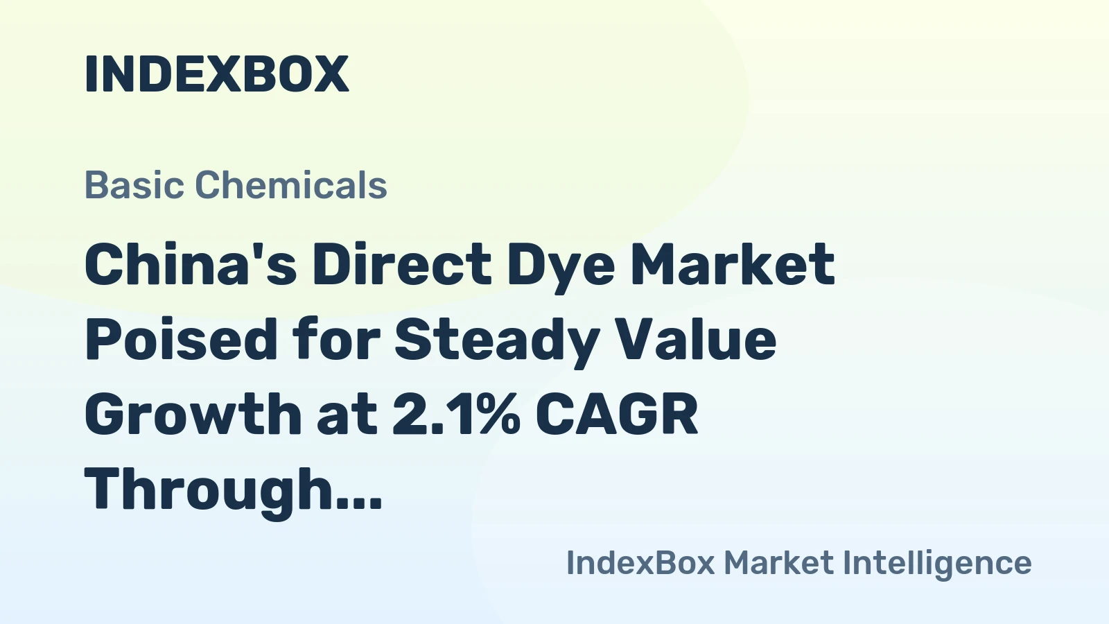 China's Direct Dye Market Poised for Steady Value Growth at 2.1% CAGR Through 2035