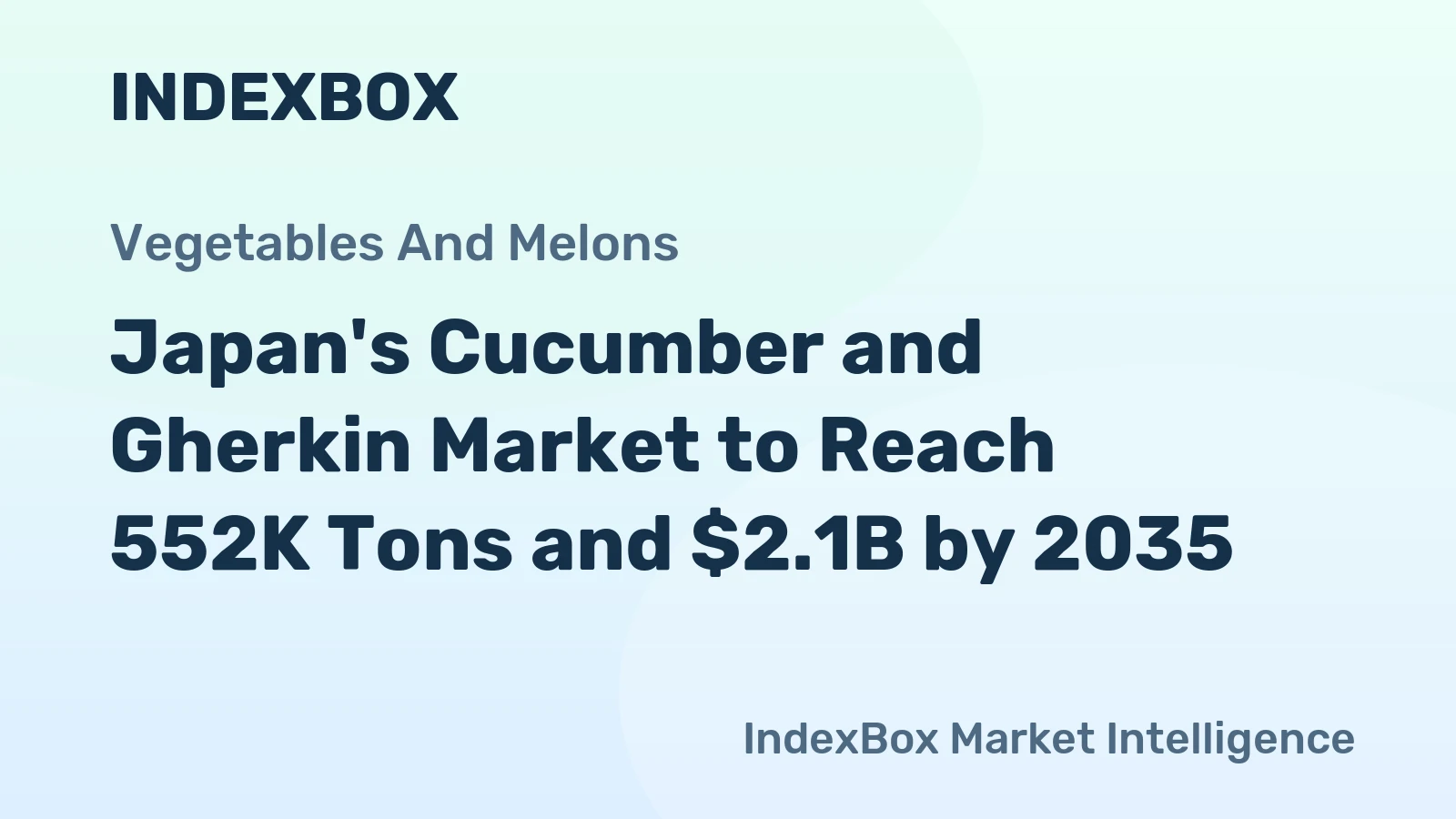 Japan's Cucumber and Gherkin Market to Reach 552K Tons and $2.1B by 2035