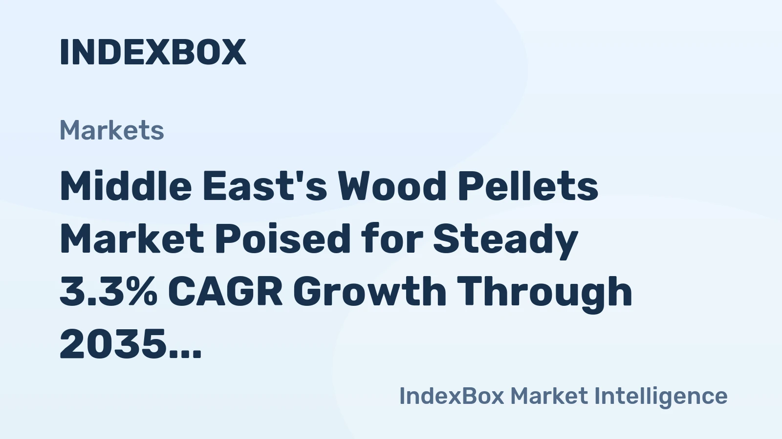 Middle East's Wood Pellets Market Poised for Steady 3.3% CAGR Growth Through 2035