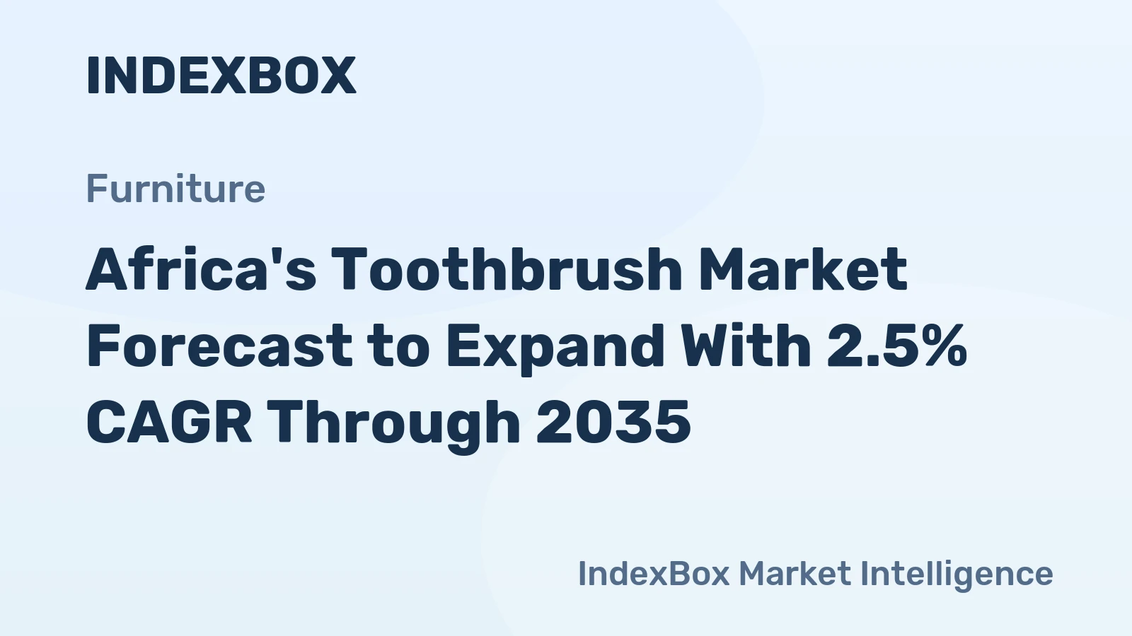 Africa's Toothbrush Market Forecast to Expand With 2.5% CAGR Through 2035
