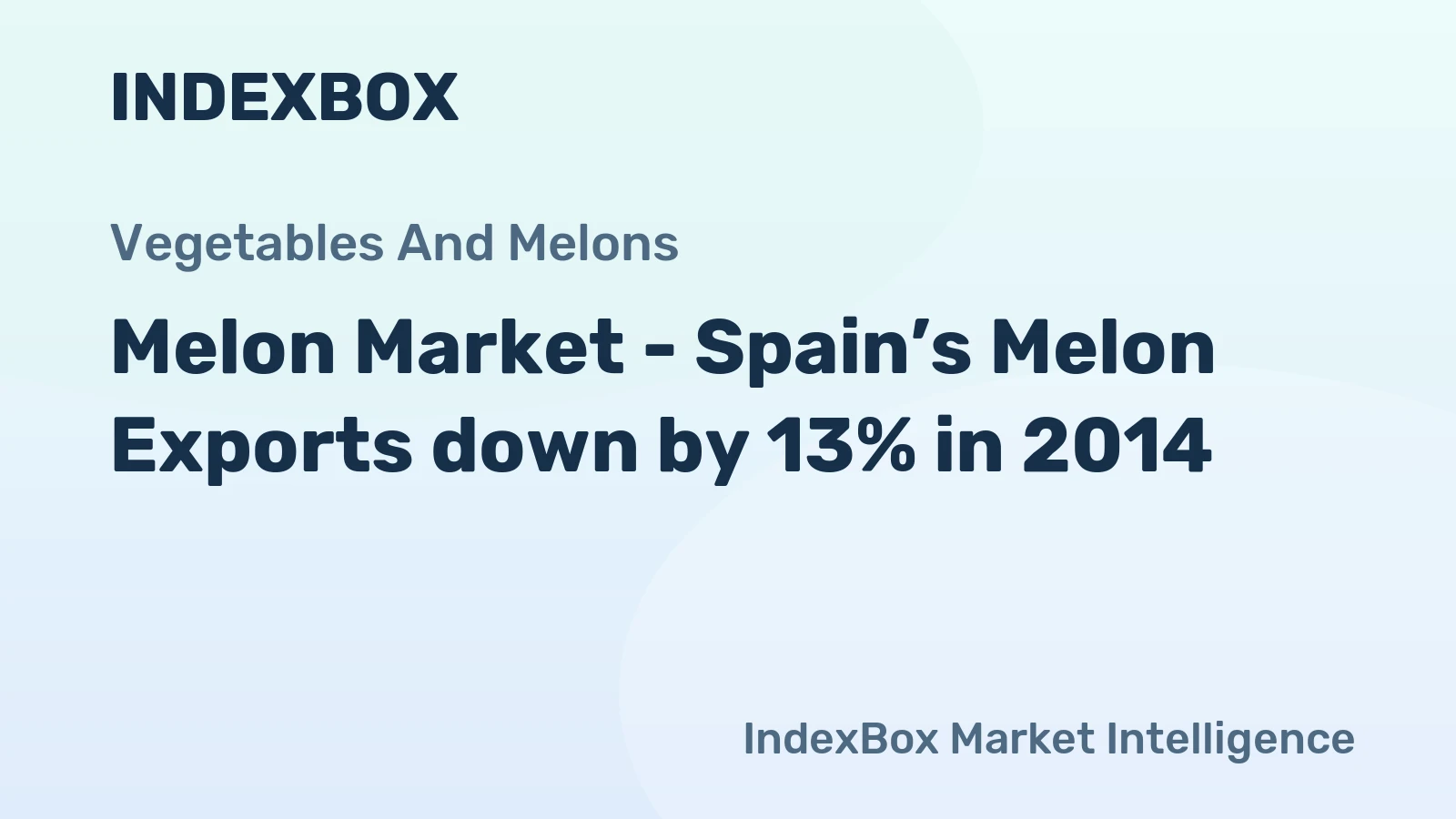 Melon Market - Spain’s Melon Exports down by 13% in 2014