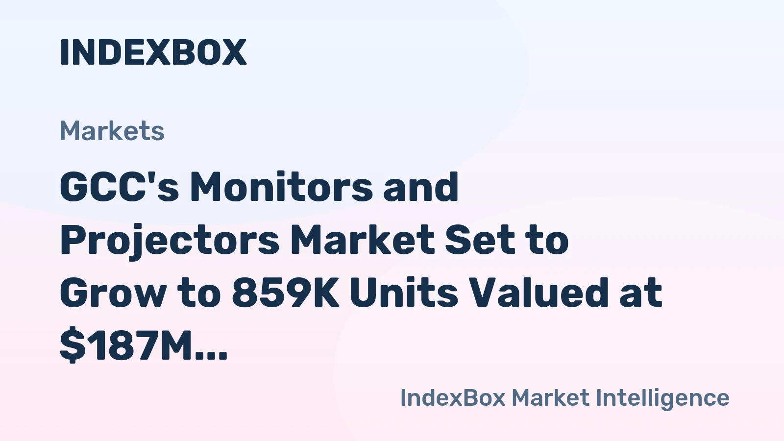GCC's Monitors and Projectors Market Set to Grow to 859K Units Valued at $187M by 2035