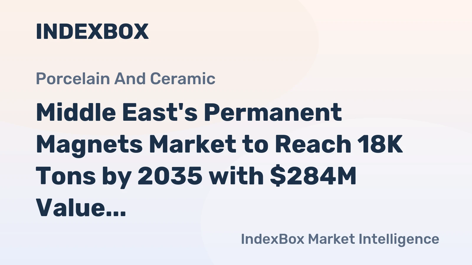 Middle East's Permanent Magnets Market to Reach 18K Tons by 2035 with $284M Value