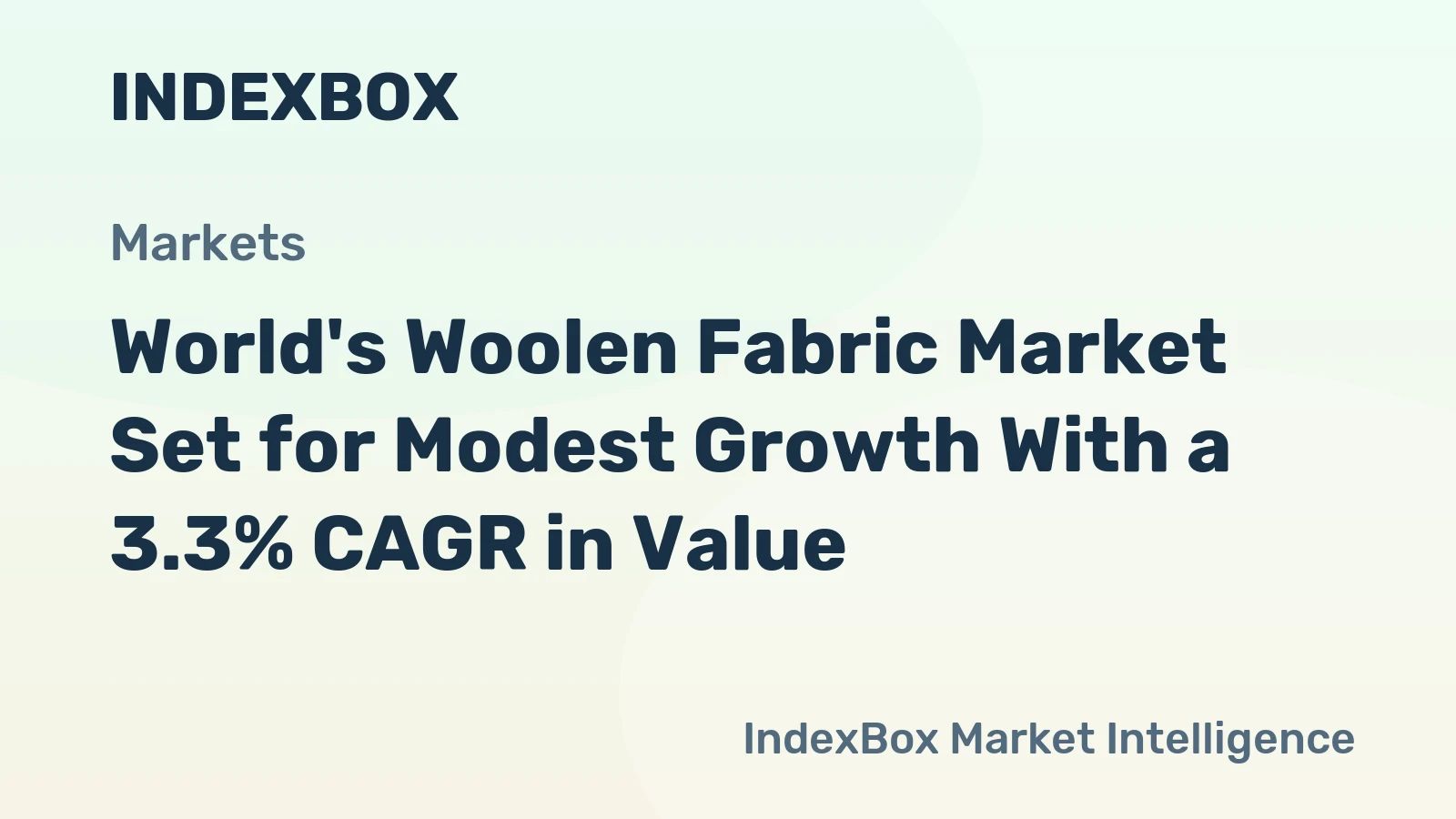World's Woolen Fabric Market Set for Modest Growth With a 3.3% CAGR in Value