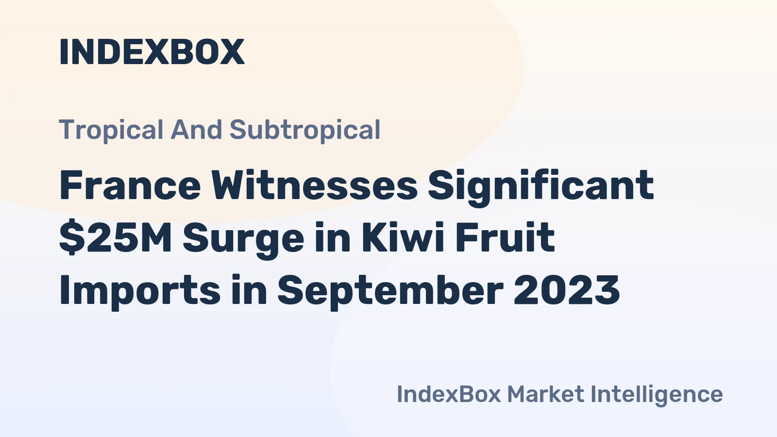 France Witnesses Significant $25M Surge in Kiwi Fruit Imports in September 2023