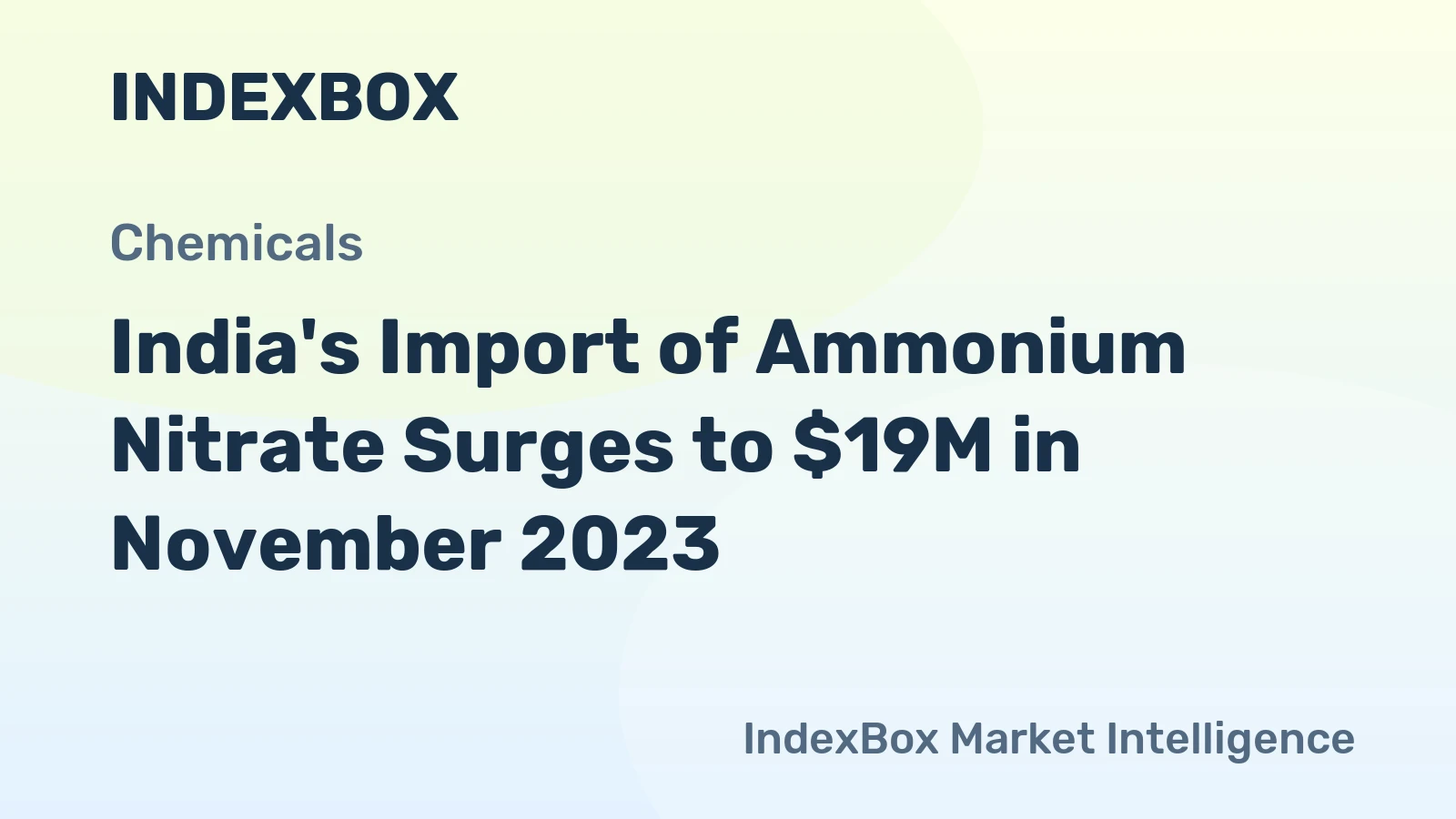 India's Import of Ammonium Nitrate Surges to $19M in November 2023