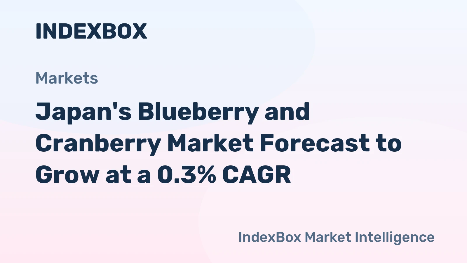 Japan's Blueberry and Cranberry Market Forecast to Grow at a 0.3% CAGR