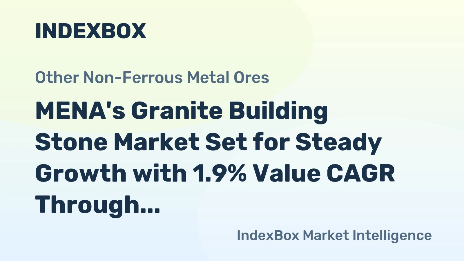 MENA's Granite Building Stone Market Set for Steady Growth with 1.9% Value CAGR Through 2035