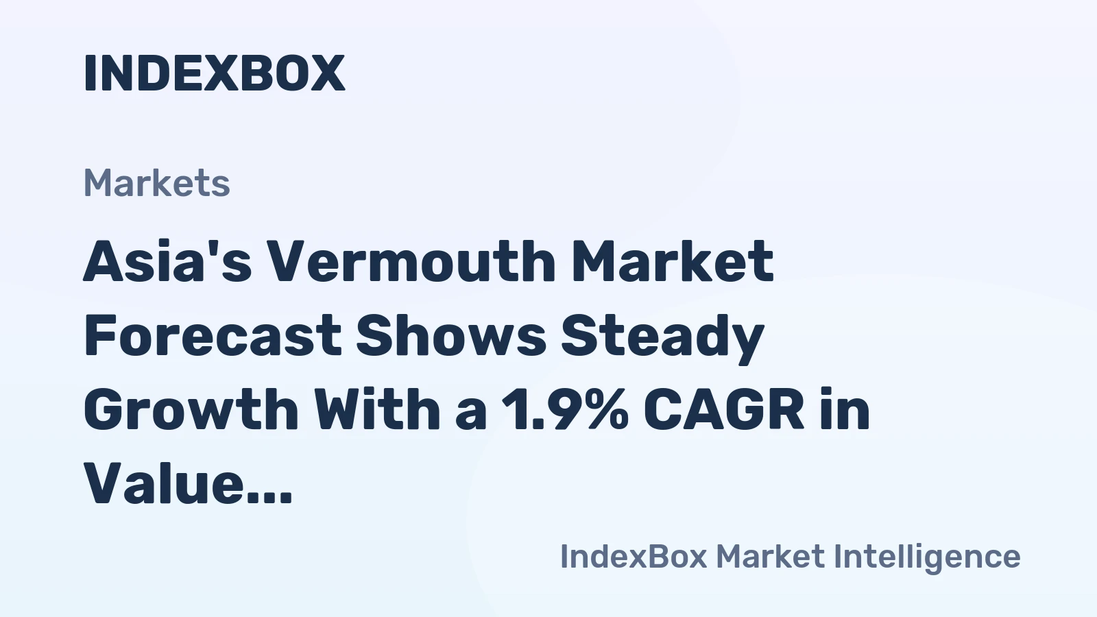 Asia's Vermouth Market Forecast Shows Steady Growth With a 1.9% CAGR in Value Through 2035