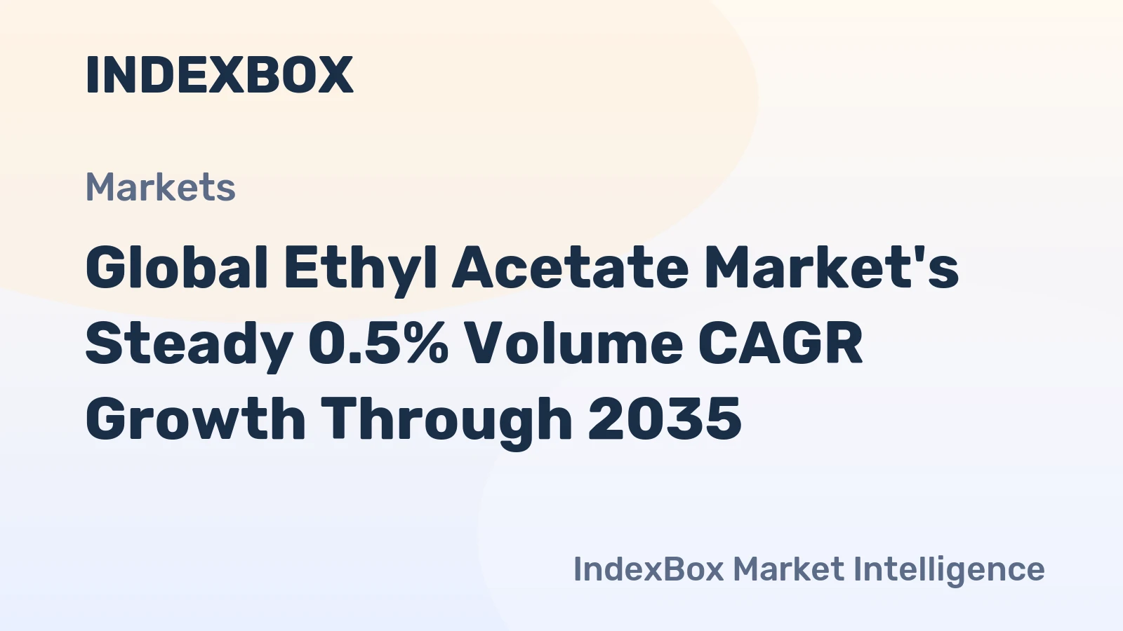 Global Ethyl Acetate Market's Steady 0.5% Volume CAGR Growth Through 2035