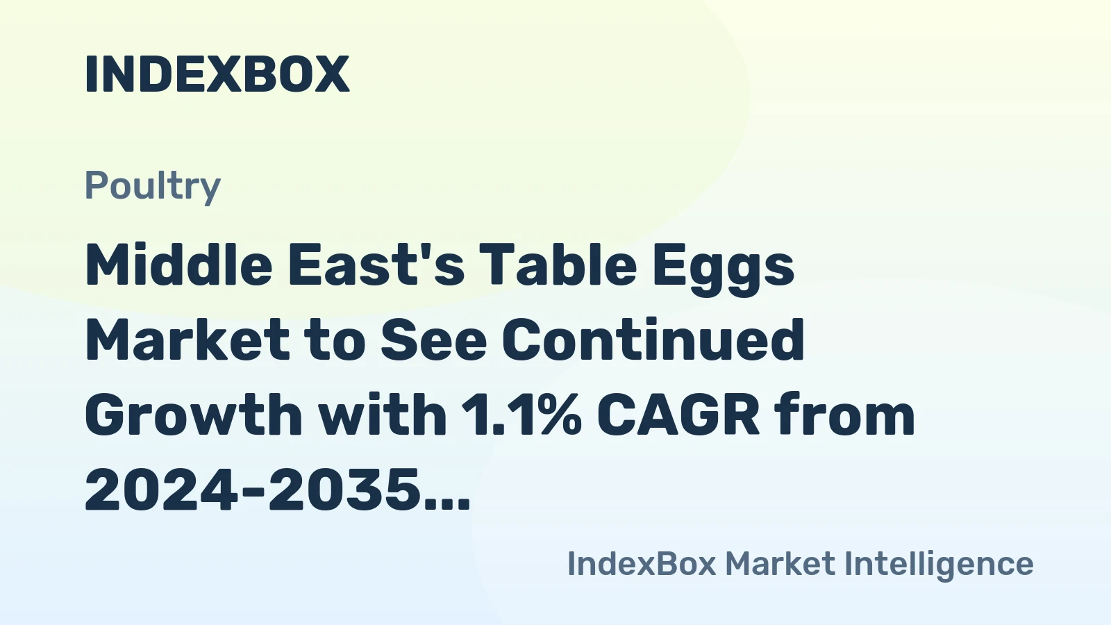 Middle East's Table Eggs Market to See Continued Growth with 1.1% CAGR from 2024-2035