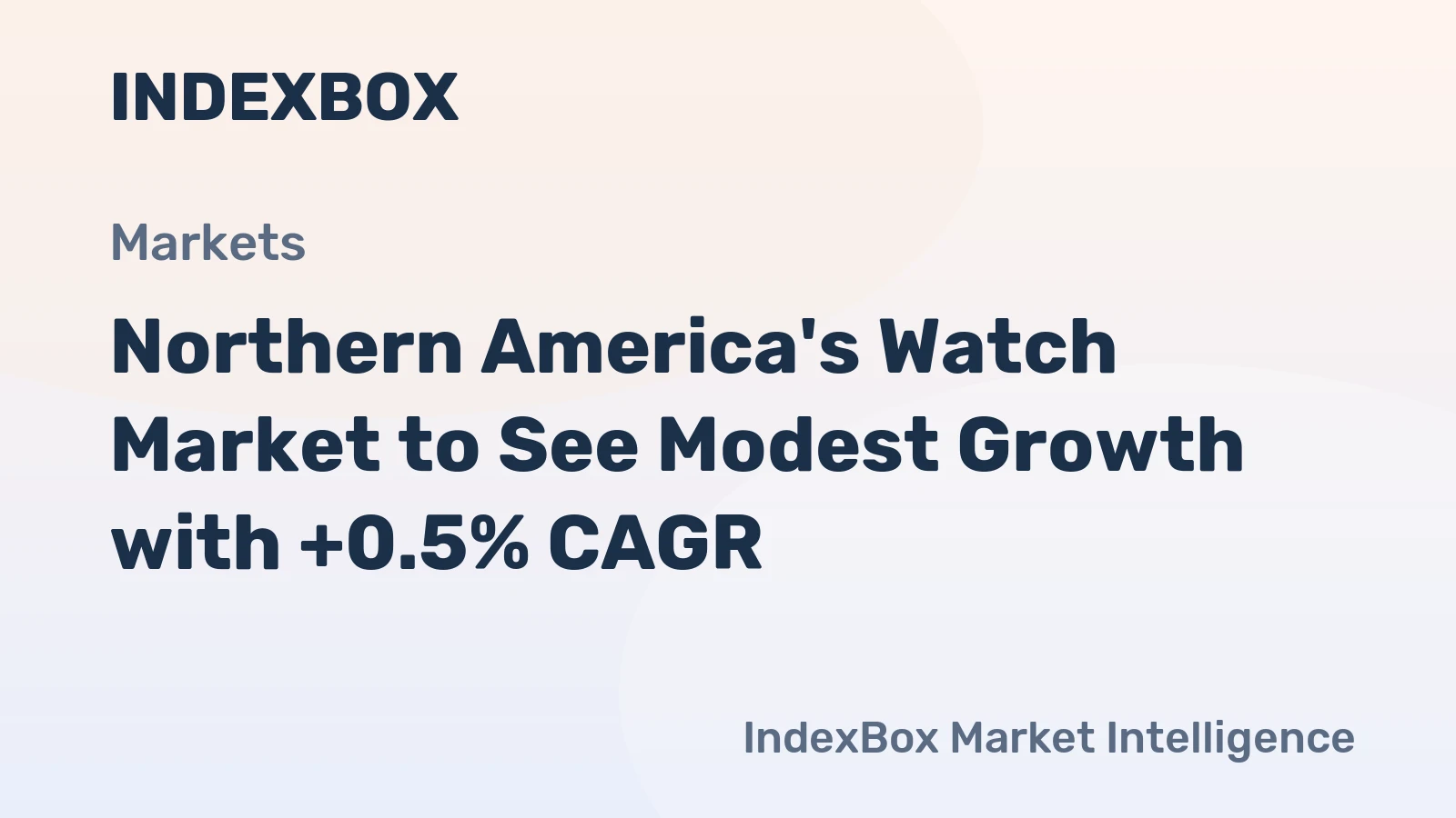 Northern America's Watch Market to See Modest Growth with +0.5% CAGR