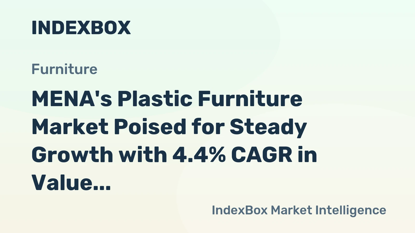 MENA's Plastic Furniture Market Poised for Steady Growth with 4.4% CAGR in Value Through 2035