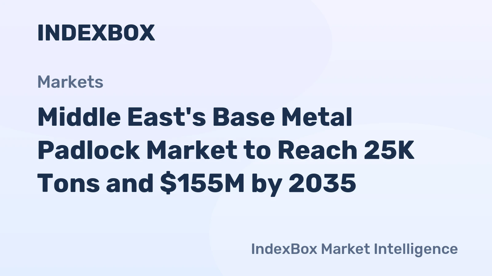 Middle East's Base Metal Padlock Market to Reach 25K Tons and $155M by 2035