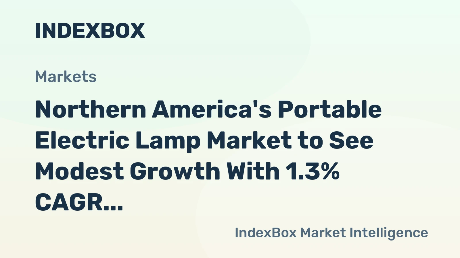 Northern America's Portable Electric Lamp Market to See Modest Growth With 1.3% CAGR in Value