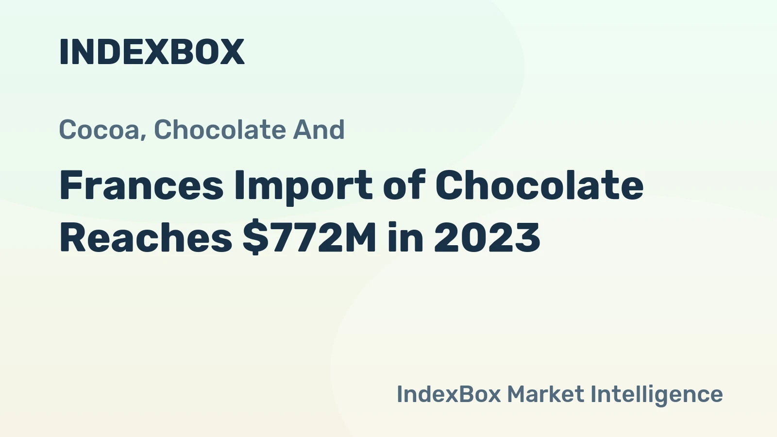 Frances Import of Chocolate Reaches $772M in 2023