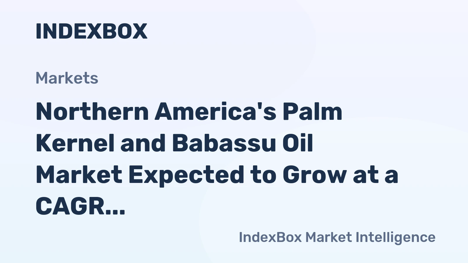 Northern America's Palm Kernel and Babassu Oil Market Expected to Grow at a CAGR of +0.2% Until 2035
