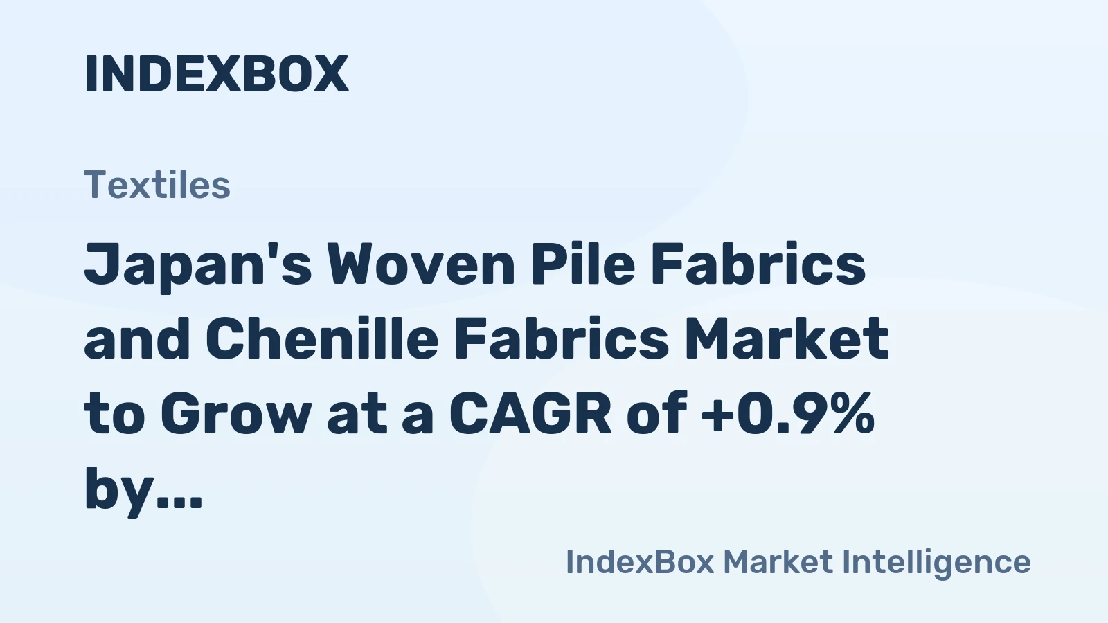 Japan's Woven Pile Fabrics and Chenille Fabrics Market to Grow at a CAGR of +0.9% by 2035