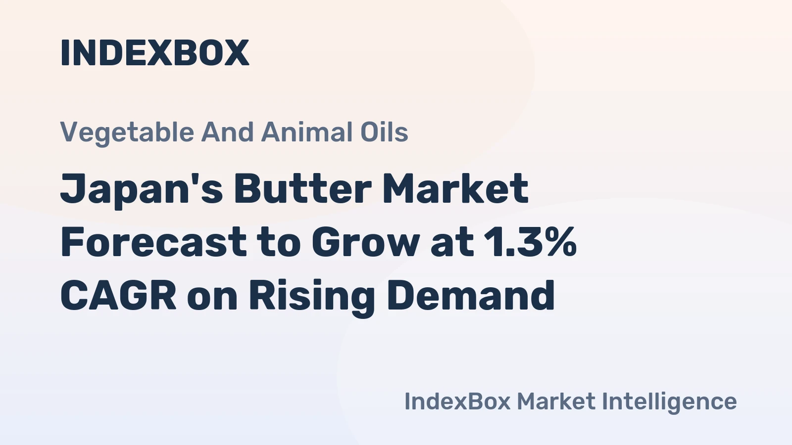 Japan's Butter Market Forecast to Grow at 1.3% CAGR on Rising Demand