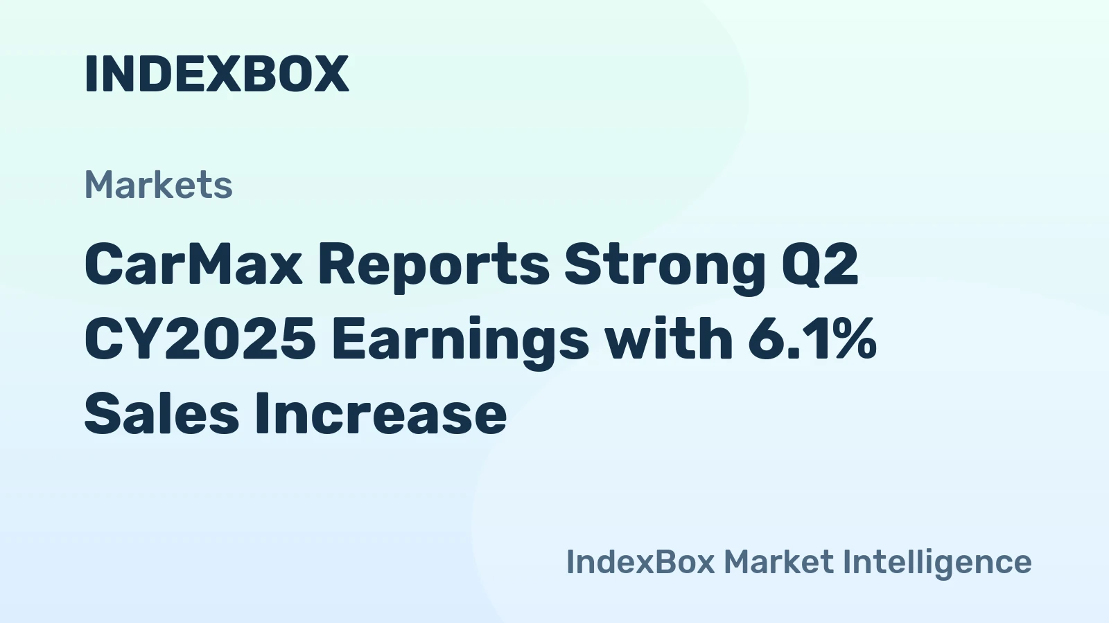 CarMax Reports Strong Q2 CY2025 Earnings with 6.1% Sales Increase