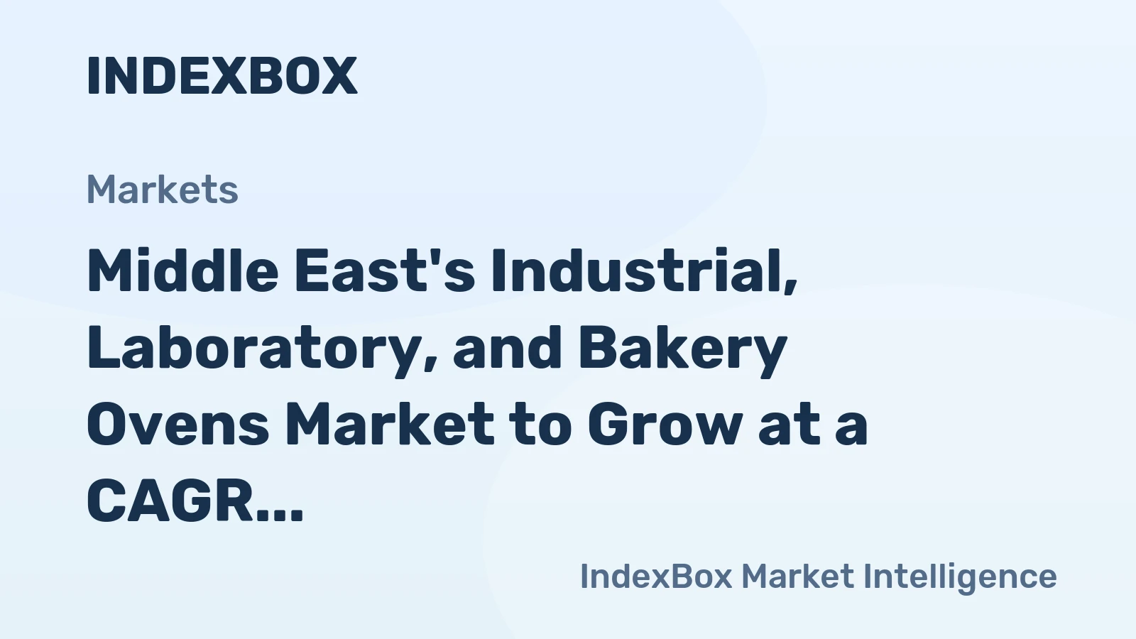 Middle East's Industrial, Laboratory, and Bakery Ovens Market to Grow at a CAGR of +0.7% from 2024 to 2035