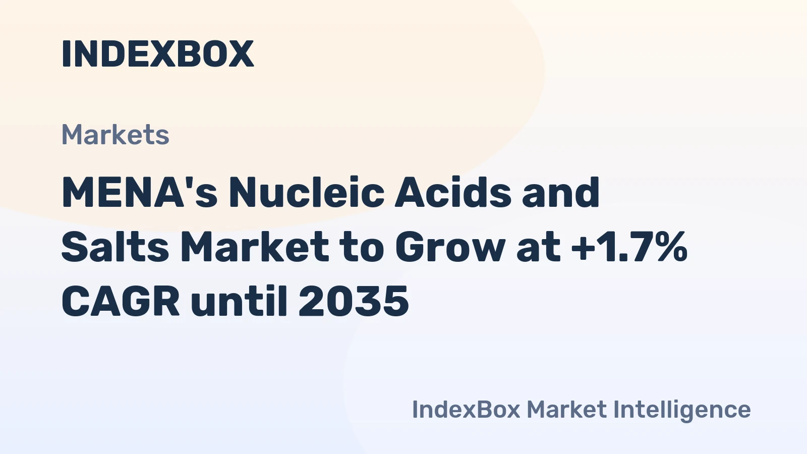 MENA's Nucleic Acids and Salts Market to Grow at +1.7% CAGR until 2035