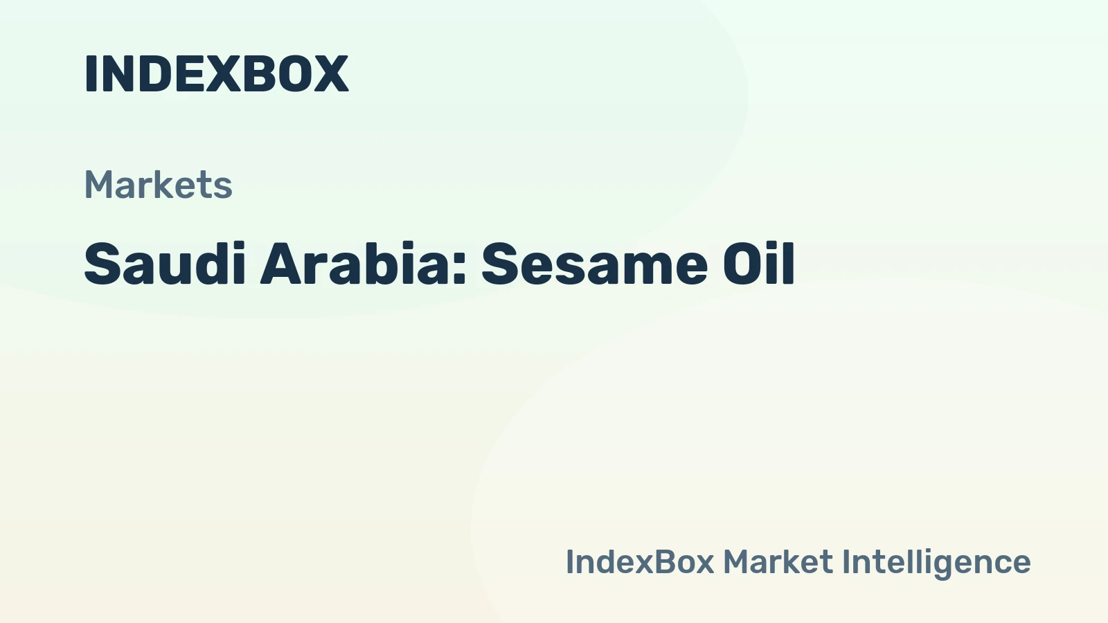 Saudi Arabia: Sesame Oil