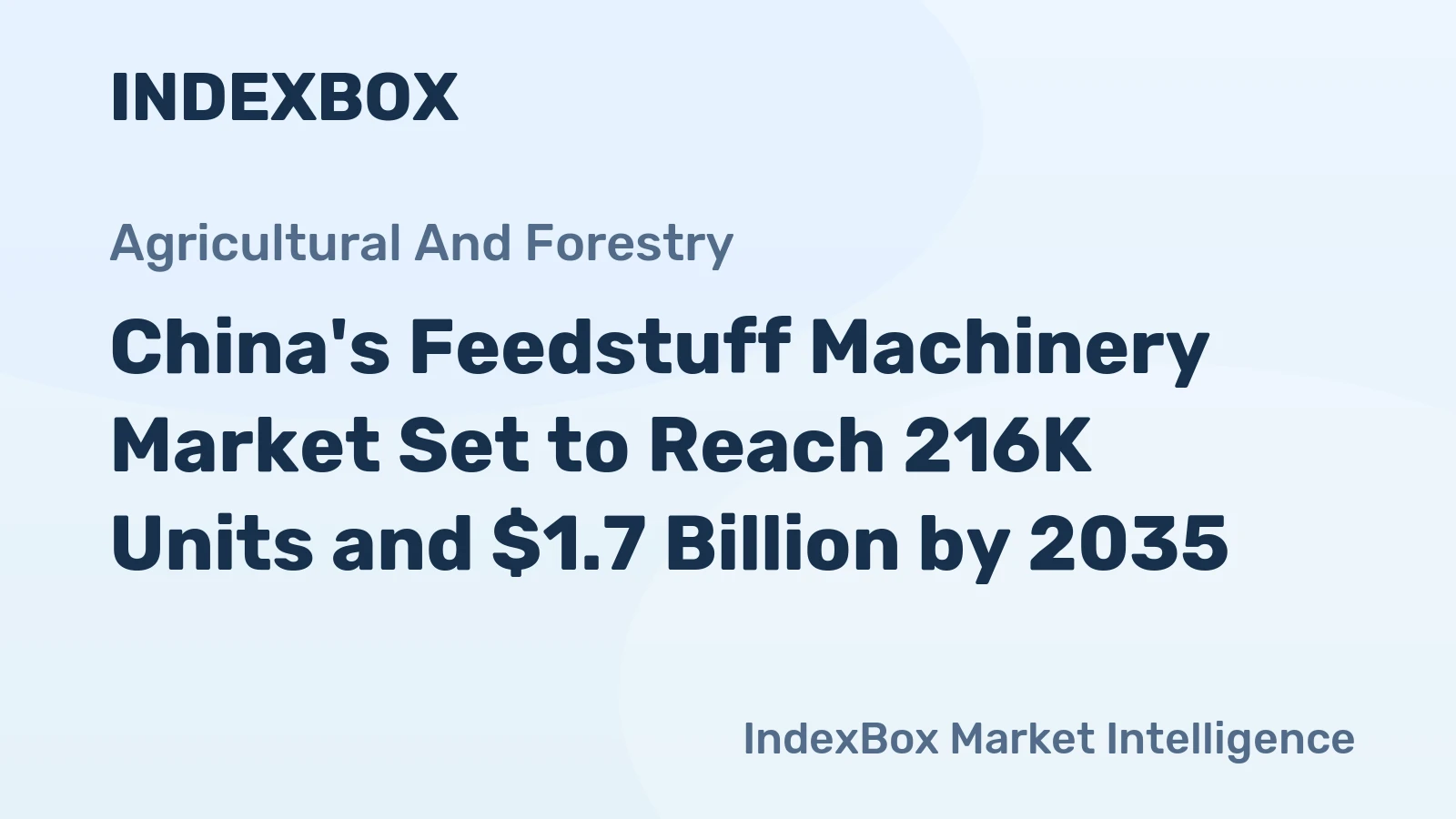 China's Feedstuff Machinery Market Set to Reach 216K Units and $1.7 Billion by 2035