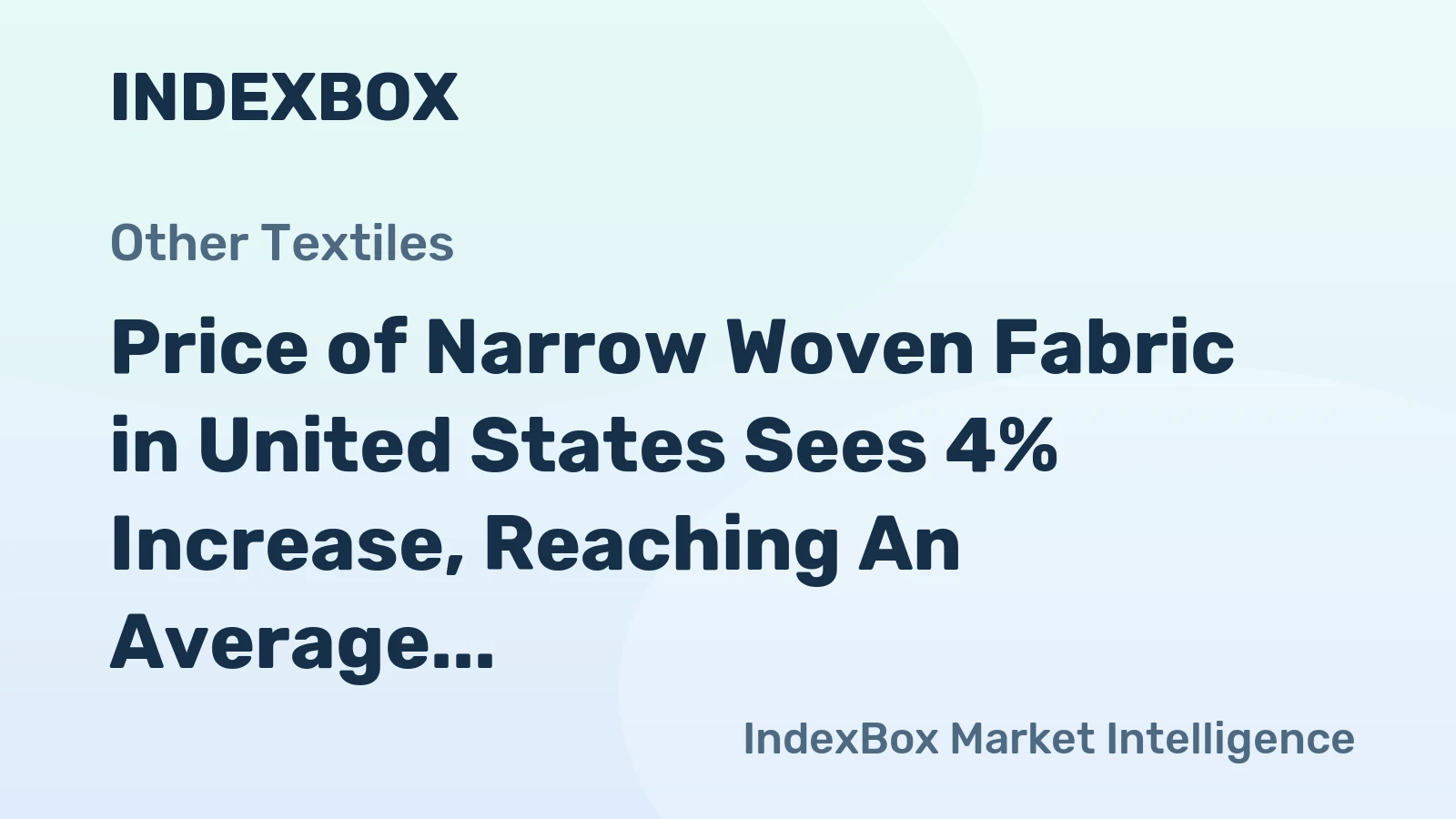Price of Narrow Woven Fabric in United States Sees 4% Increase, Reaching An Average of $11.0/kg