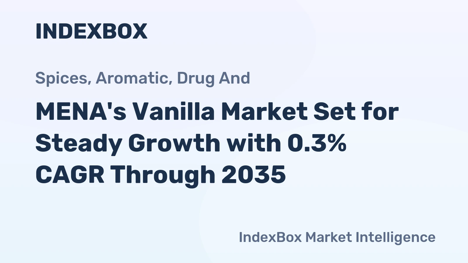 MENA's Vanilla Market Set for Steady Growth with 0.3% CAGR Through 2035