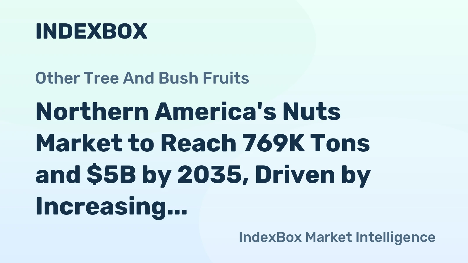 Northern America's Nuts Market to Reach 769K Tons and $5B by 2035, Driven by Increasing Demand